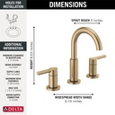 Delta 35749LF-CZ Widespread Bathroom Faucet 2L